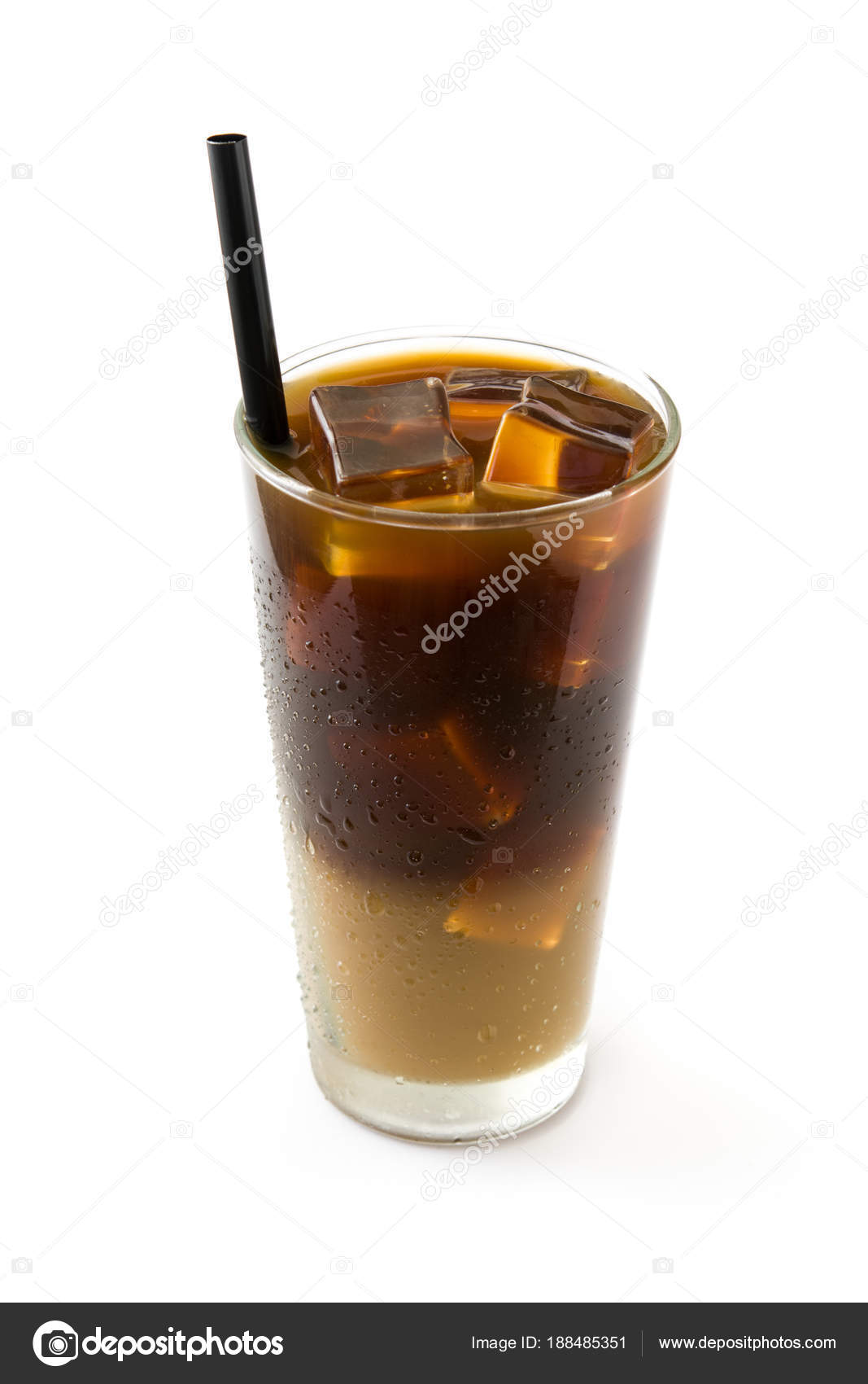 Iced Coffee Isolated White Background Stock Photo by ©etorres69 188485351