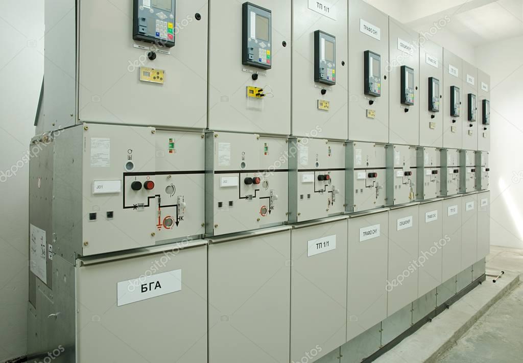 Switchgear in the electrical room — Stock Photo © injenera #160207038