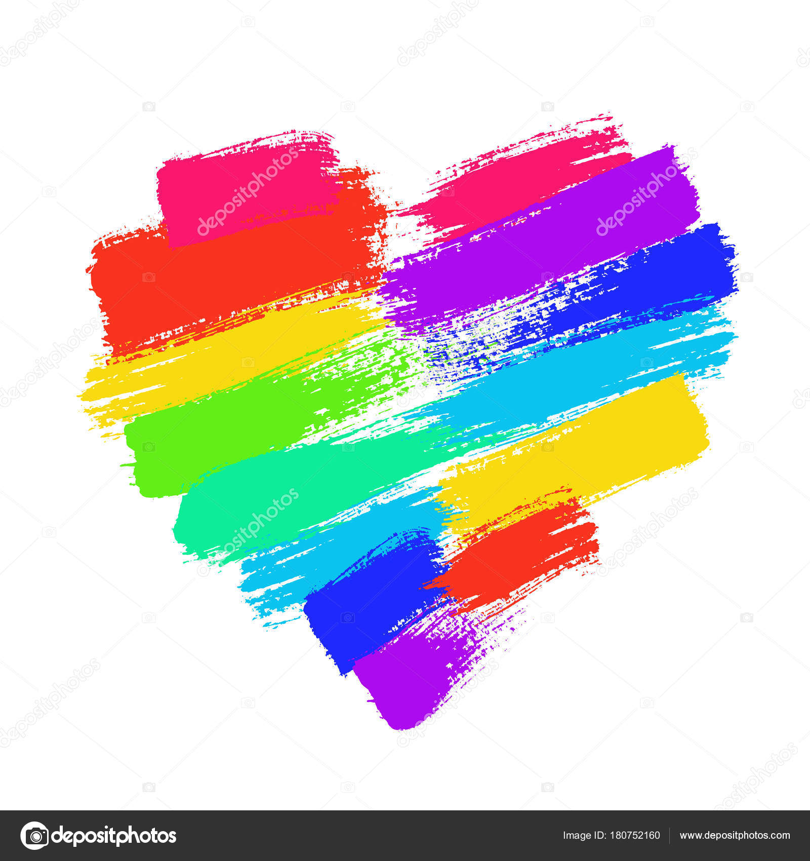 Painted Rainbow Heart Stock Vector Image by ©amovitania #180752160