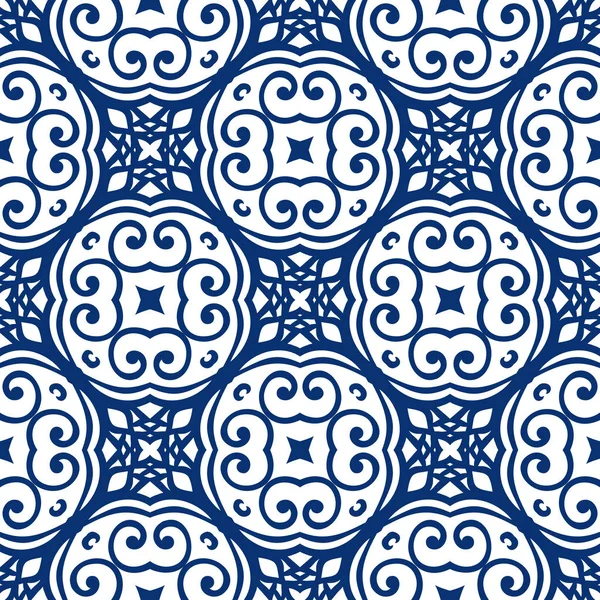 Blue Arabesque Pattern Stock Vector Image by ©amovitania #182364528