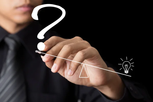 business man eliminate problem and find solution - Stock Image - Everypixel