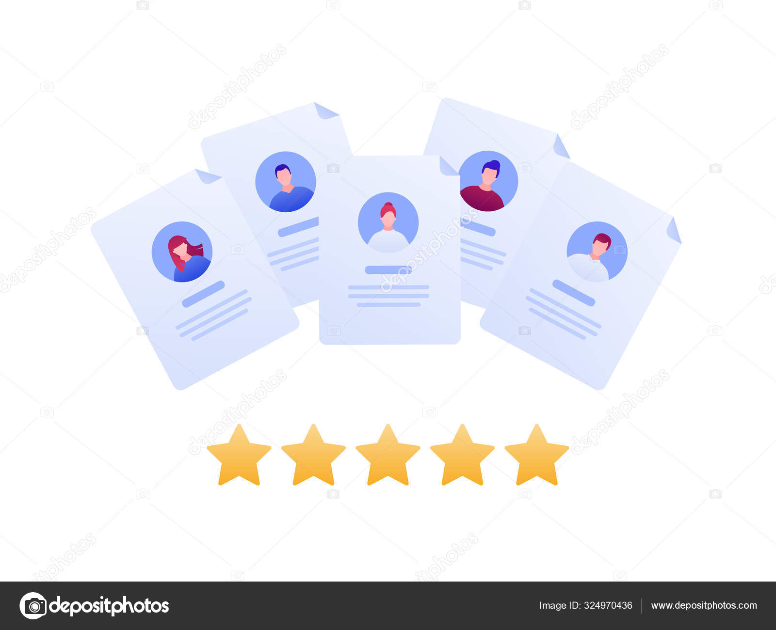 Customer feedback survey flat business vector illustration. Best ...