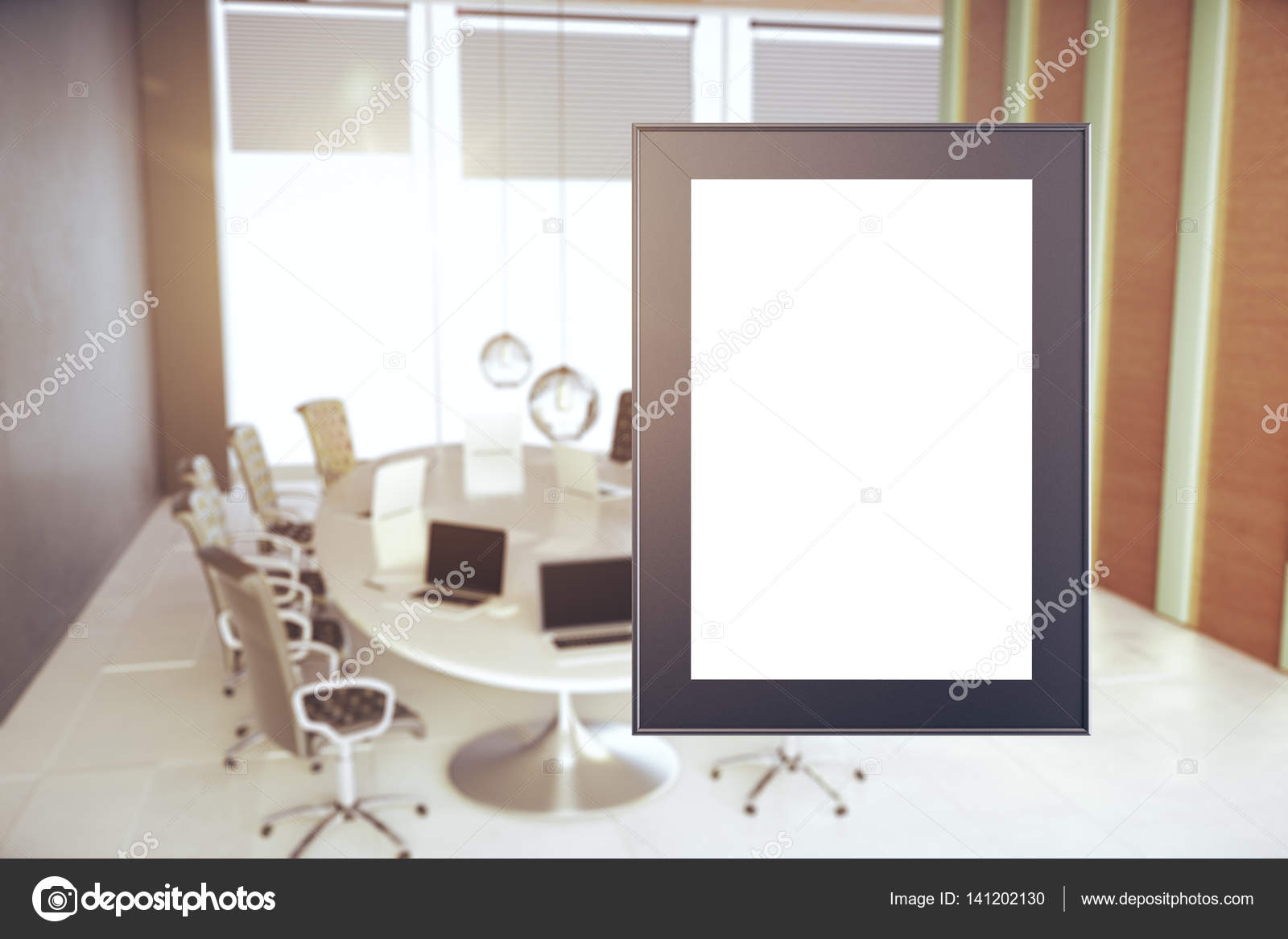 Blank frame in conference room — Stock Photo © peshkov #141202130