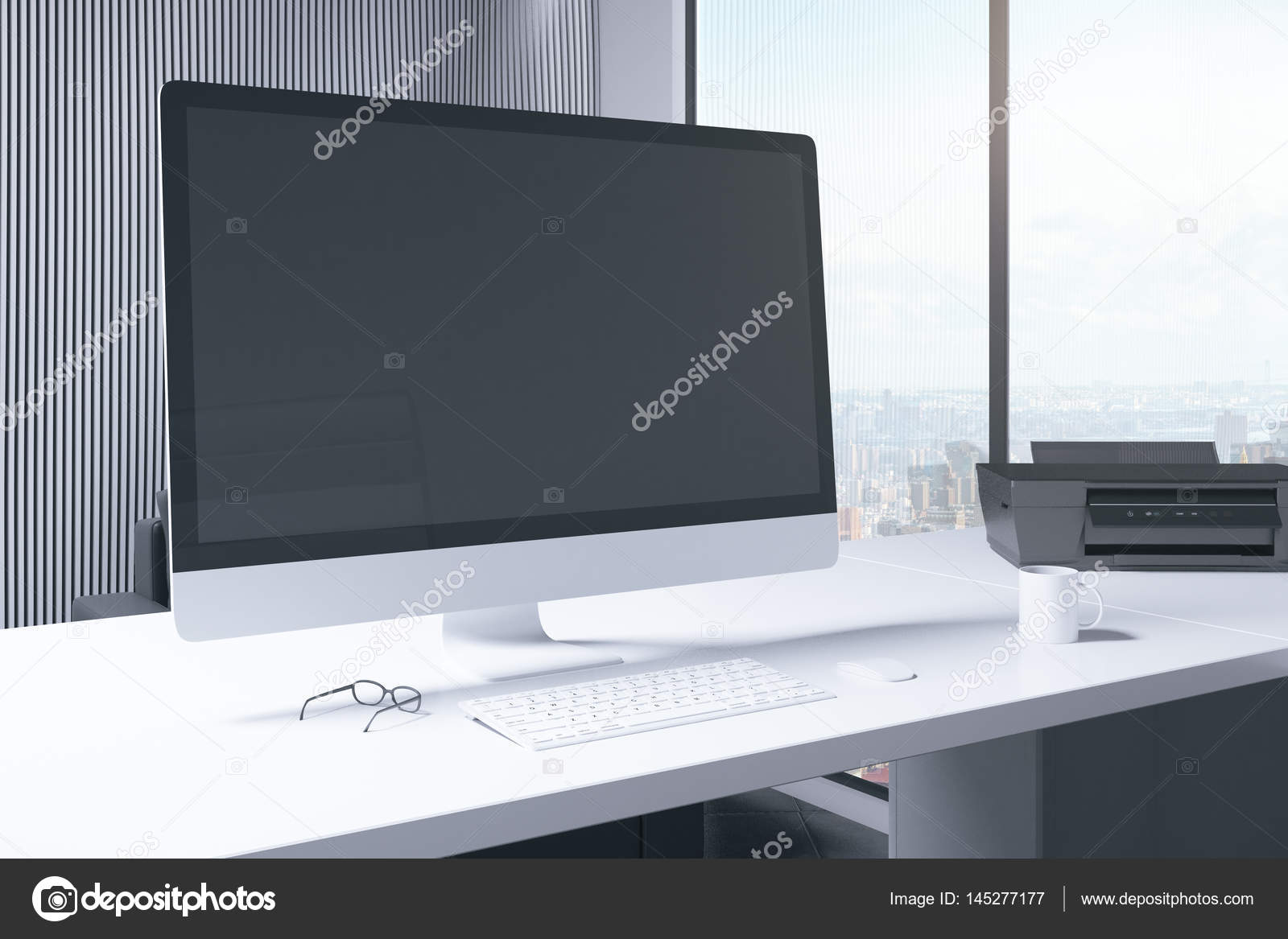 Blank pc screen Stock Photo by ©peshkov 145277177