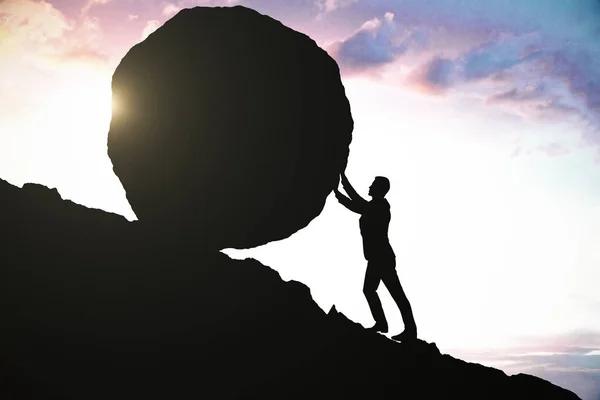 Pushing a rock Stock Photos, Royalty Free Pushing a rock Images ...