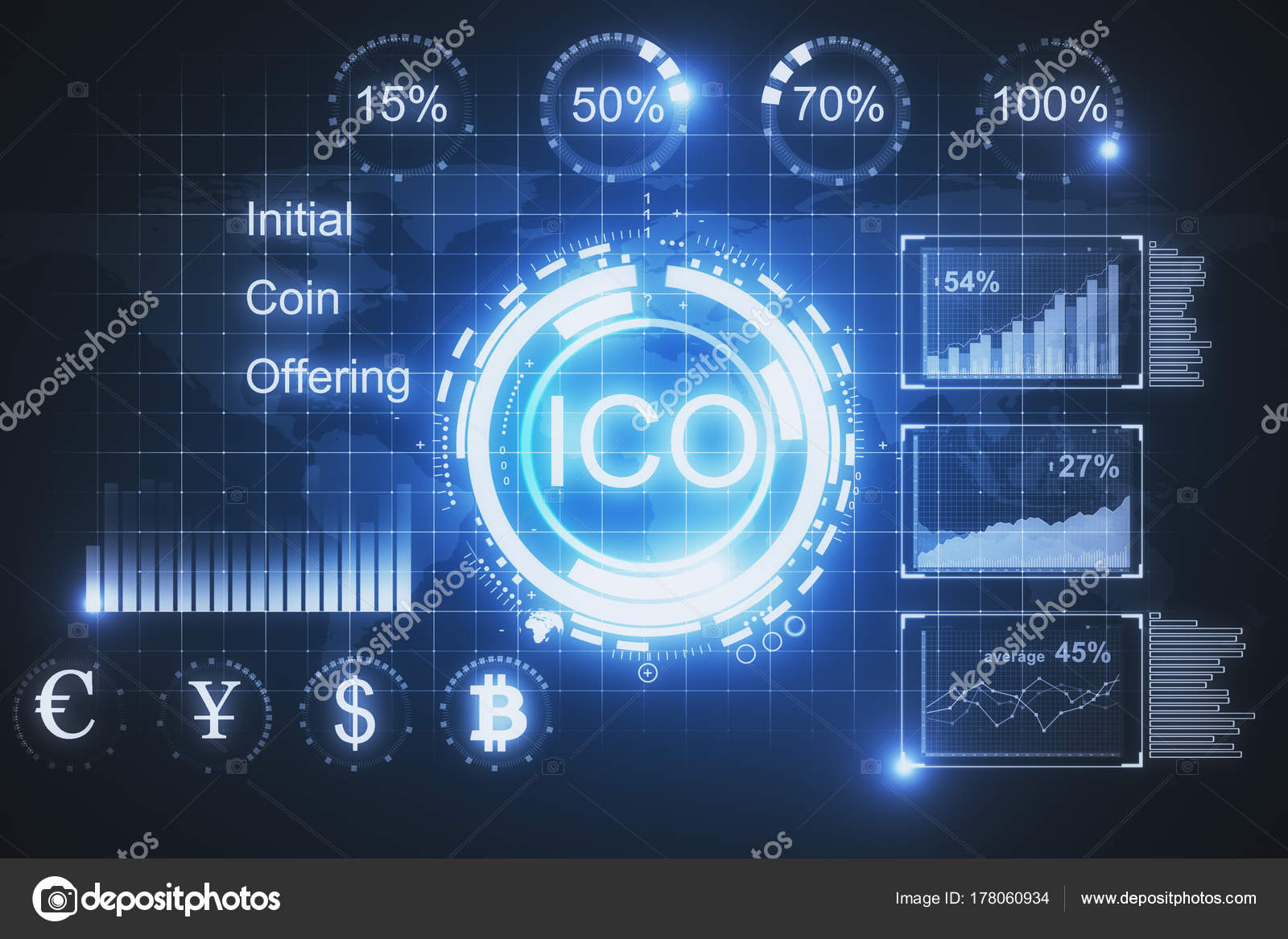 Glowing ICO background – Stock Editorial Photo © peshkov #178060934