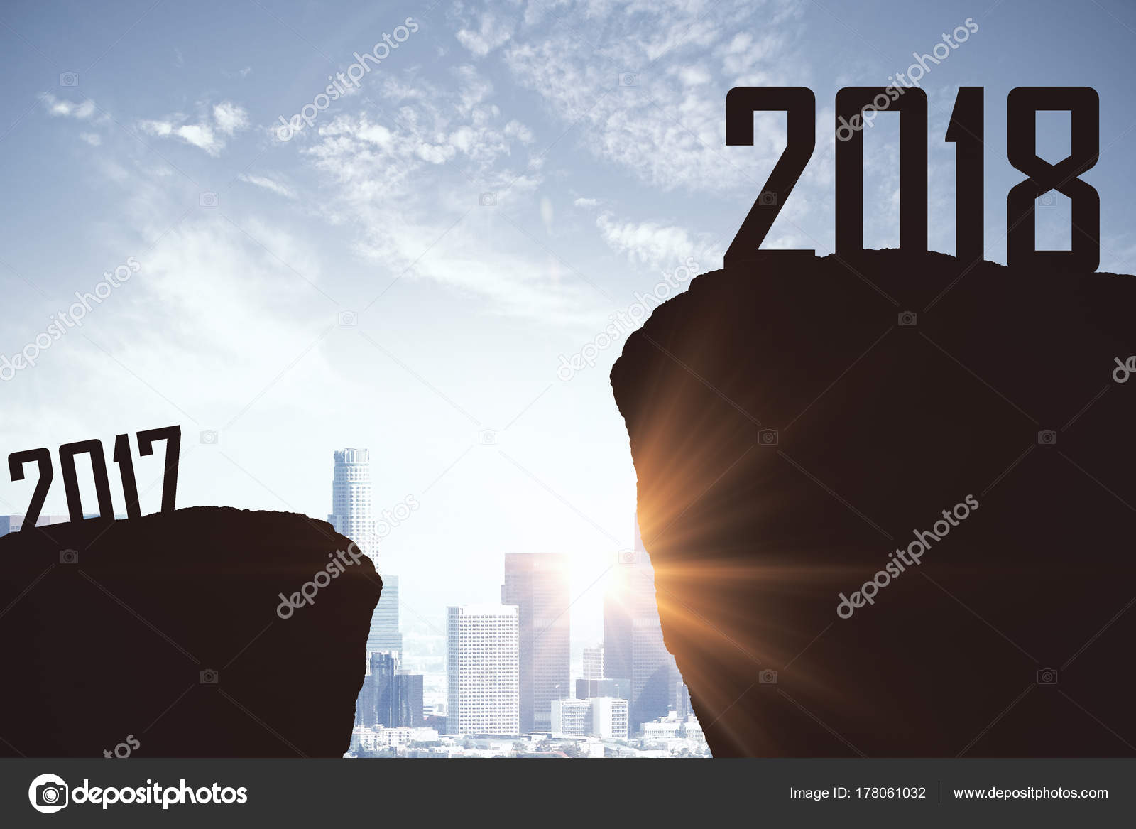 2017 and 2018 backdrop Stock Photo by ©peshkov 178061032