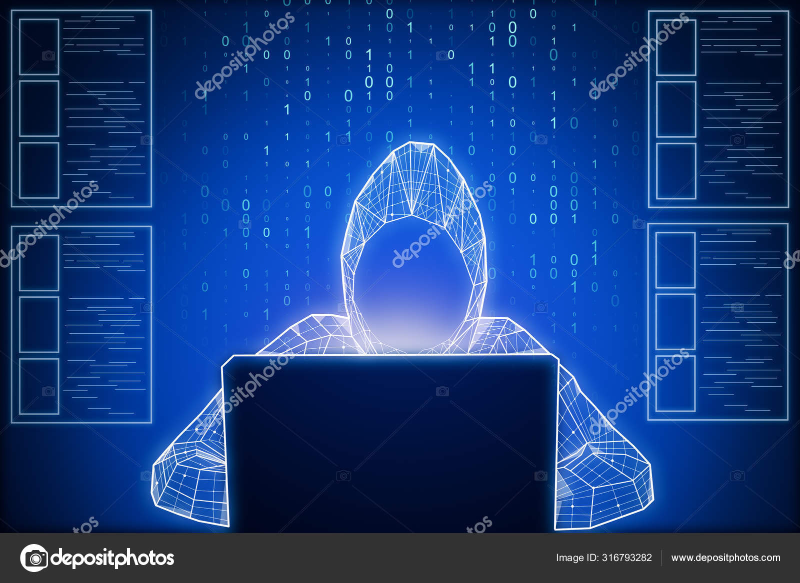 Hacking y concepto de IA — Foto de stock © peshkov #316793282