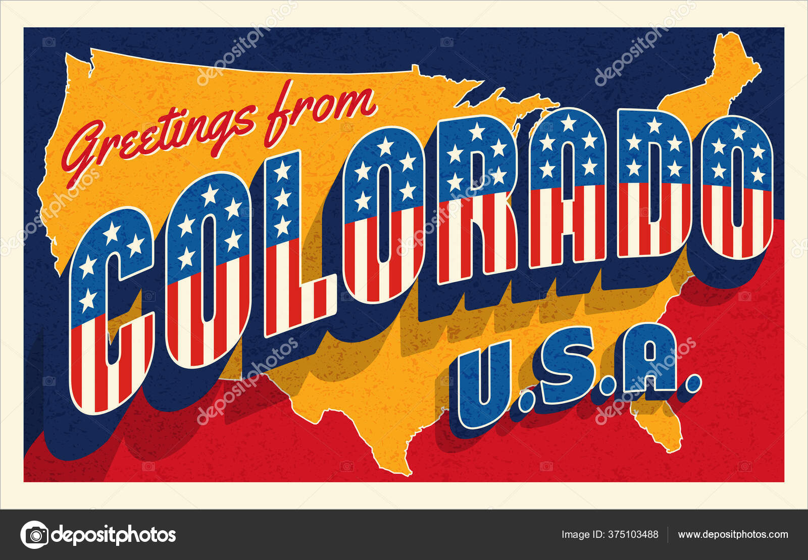 Patriotiske Stjerner Vektor Glædelig Uafhængighedsdag. Den 4. Juli.