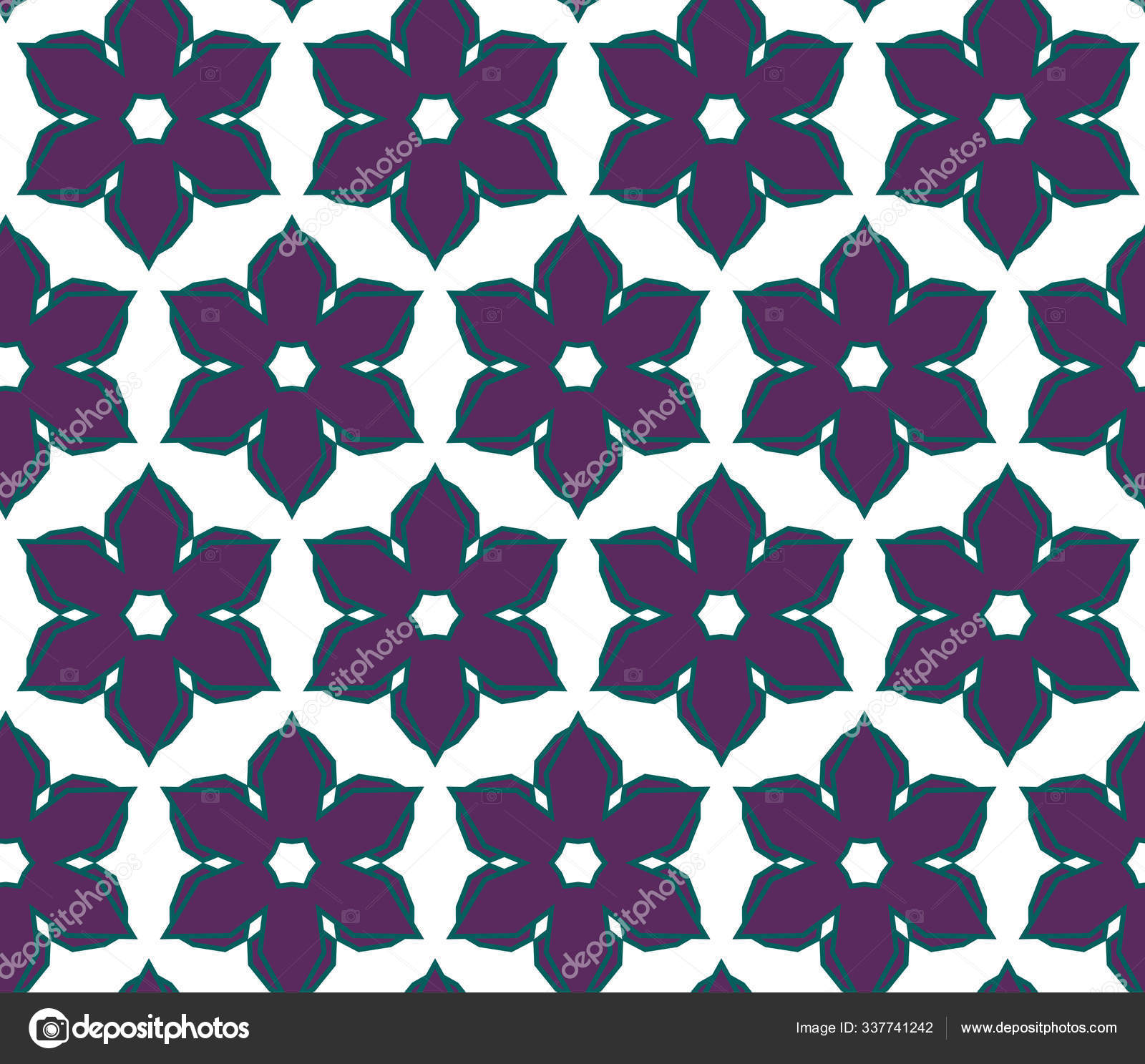 Seamless Pattern Vector Illustration Different Geometric Shapes Stock ...