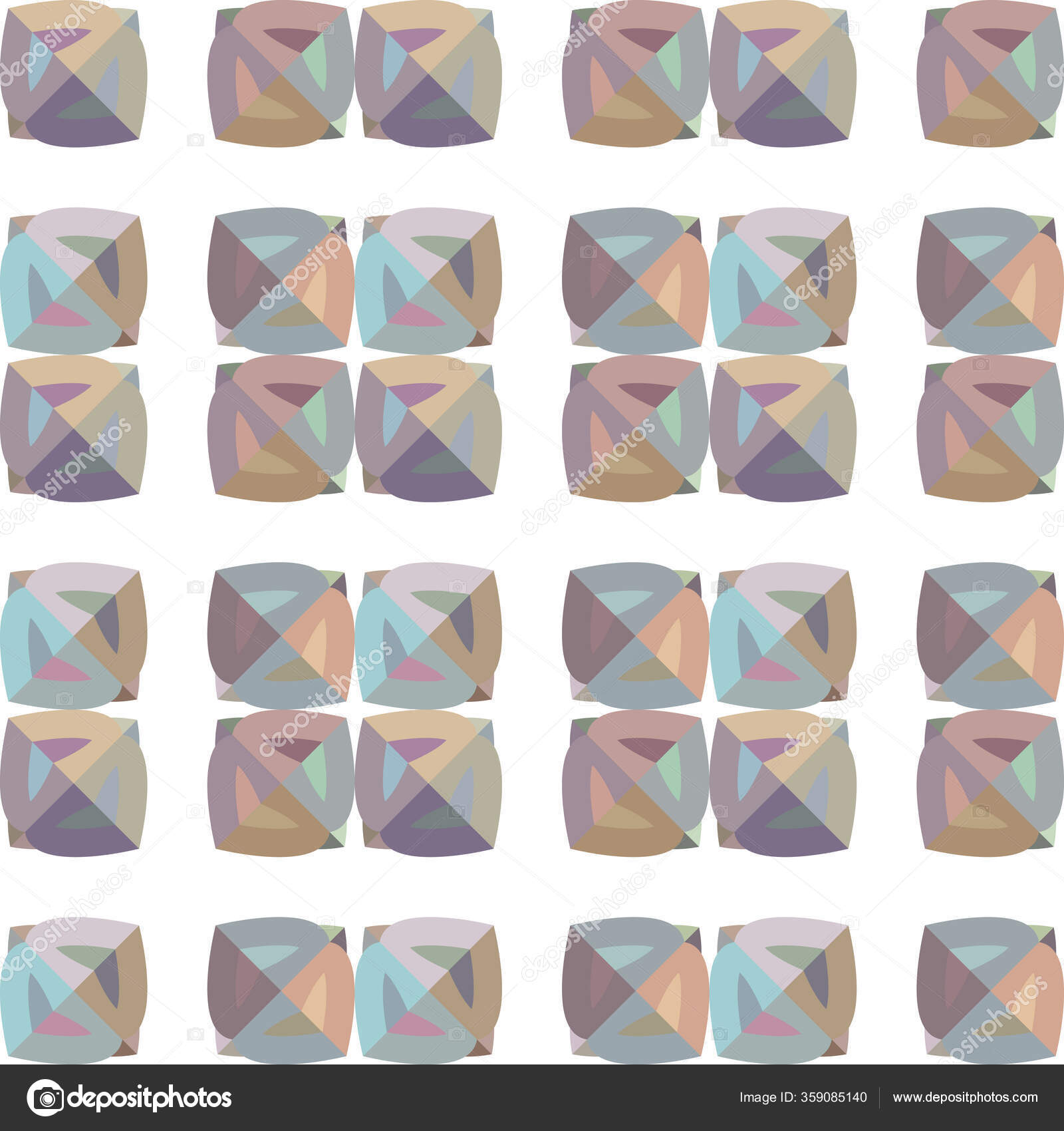 Seamless Pattern Geometric Shapes Vector Illustration Stock Vector by ...