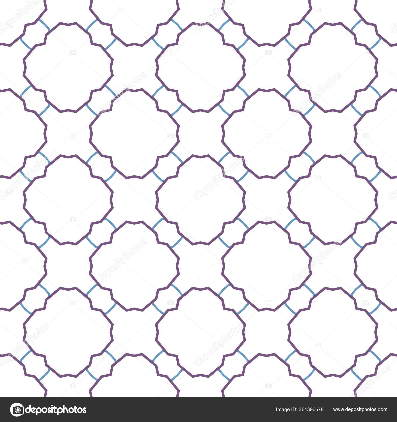 Seamless Pattern Geometric Shapes Vector Illustration Stock Vector by ...