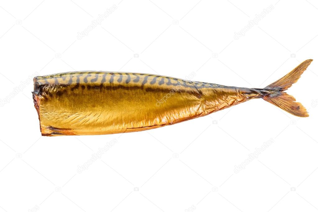 Arenque ahumado aislado sobre fondo blanco 2023