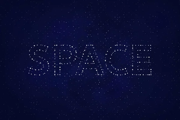Word "space" at background of multitude of stars — Stock Photo ...