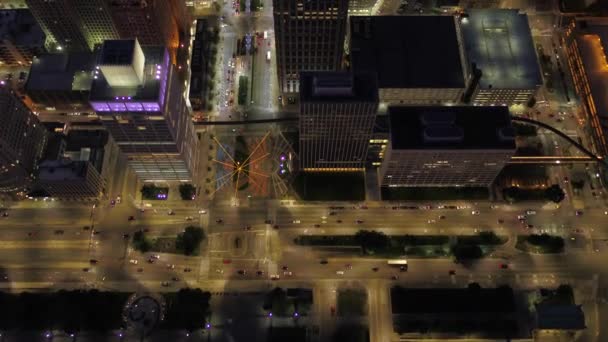 Aerial Video Downtown Detroit Night — Stock Video © Seulalee #190796122