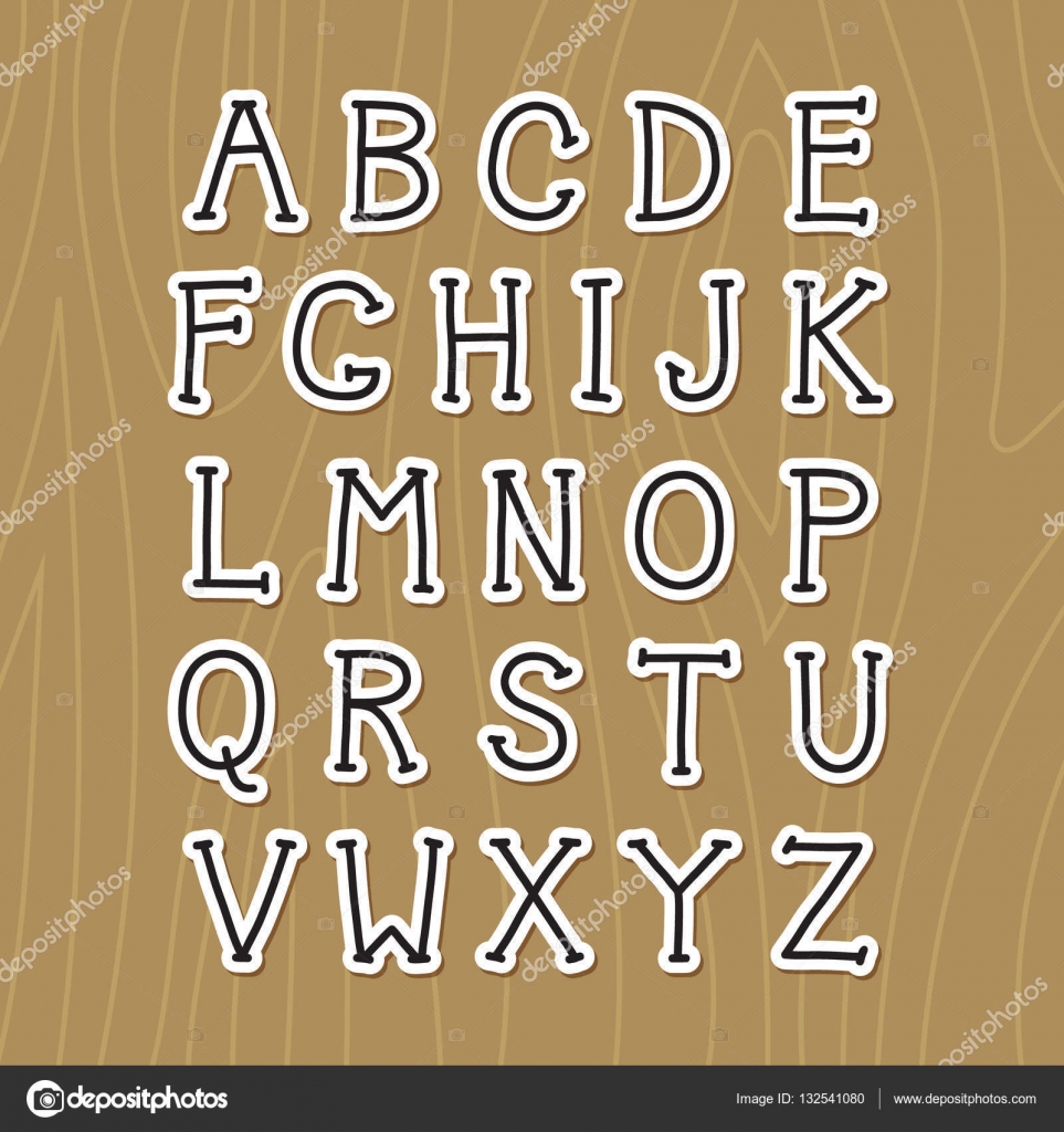 Modern hand written alphabet. Stock Vector by ©barkarola 132541080