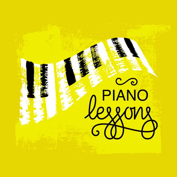 Piano lessons logo Stock Vector Image by ©barkarola #113945624