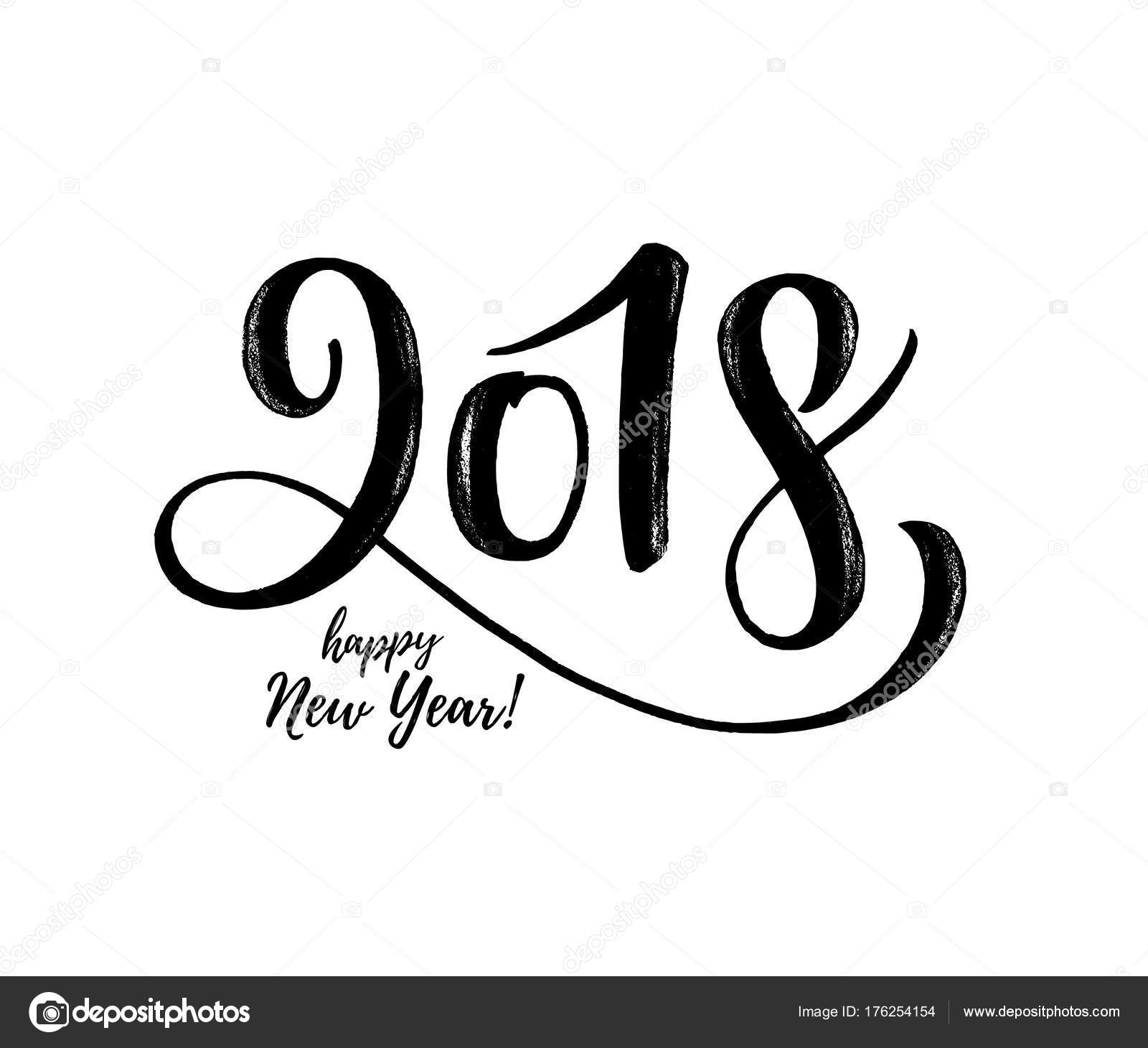 2018 hand drawn lettering — Stock Vector © barkarola #176254154