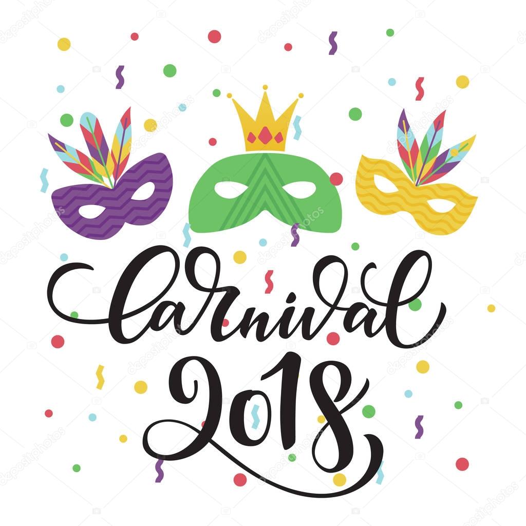 Ilustración vectorial de mascaradas y máscaras de carnaval y plumas ...