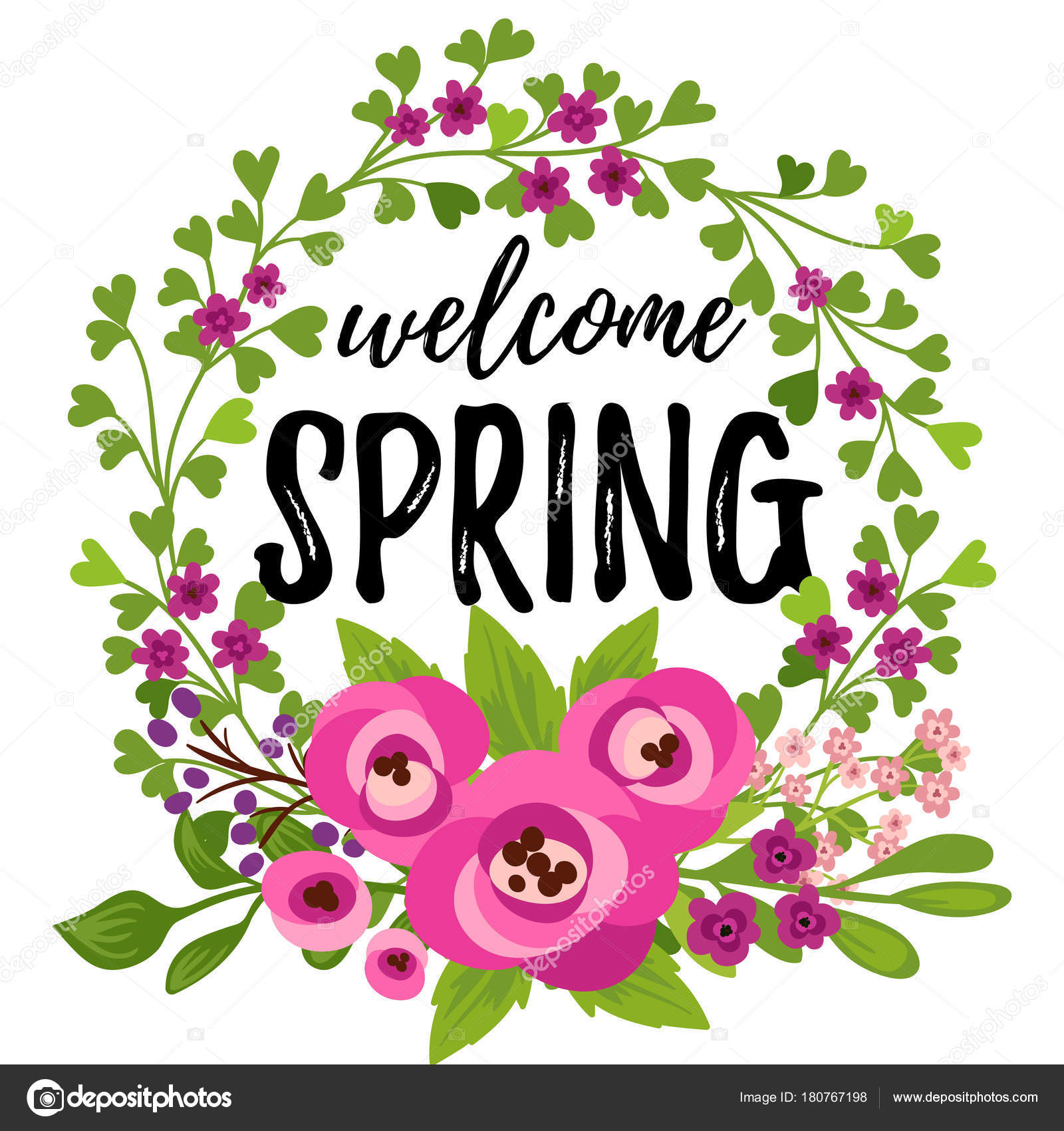 Welcome Spring card Stock Vector by ©barkarola 180767198