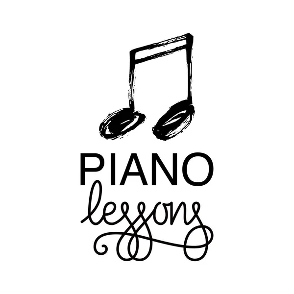 Piano lessons logo Stock Vector Image by ©barkarola #113945624