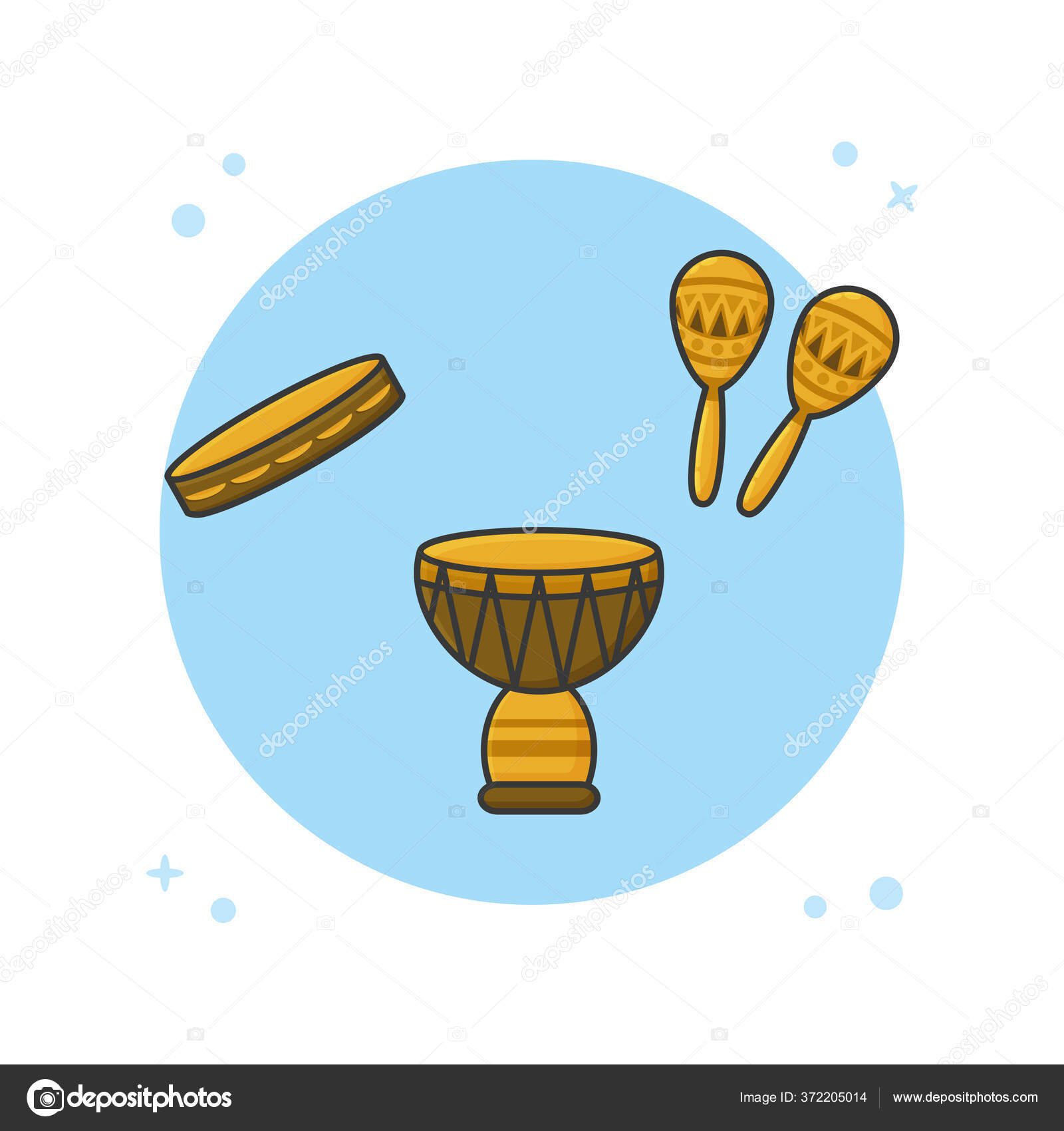 Traditional Music Instrument Percussion Music Symbol Logo Vector ...