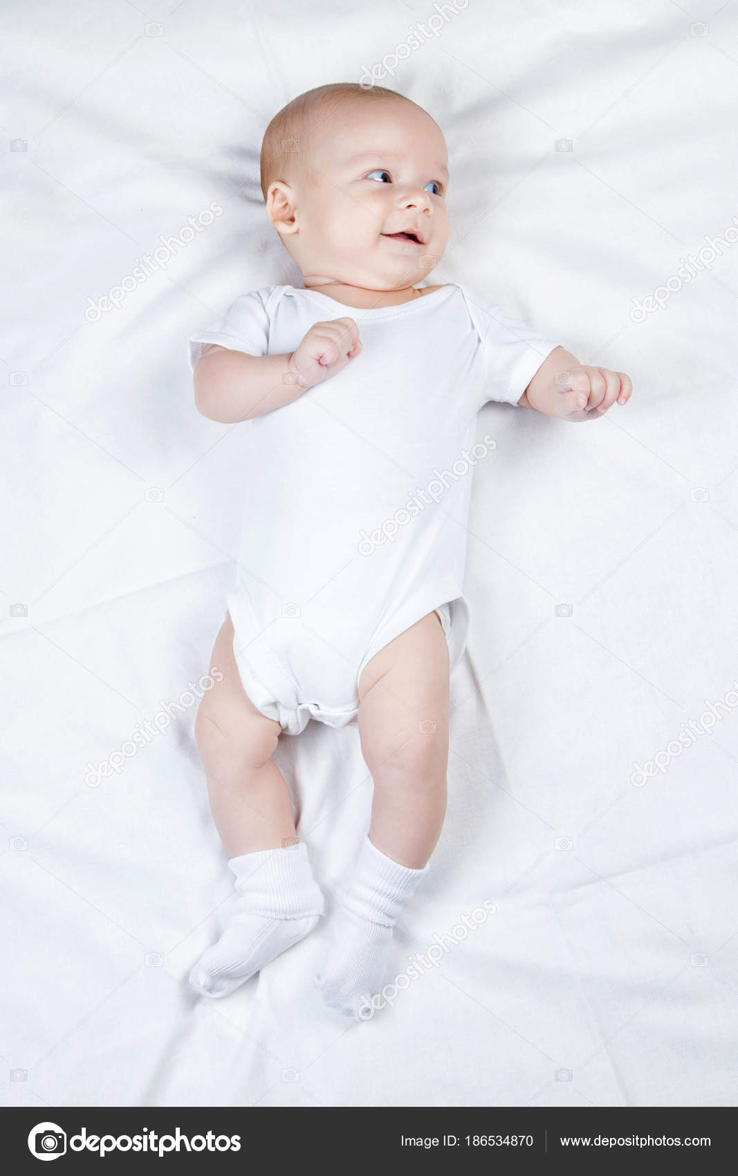 Looking left three-month baby boy Stock Photo by ©ChrisTefme 186534870