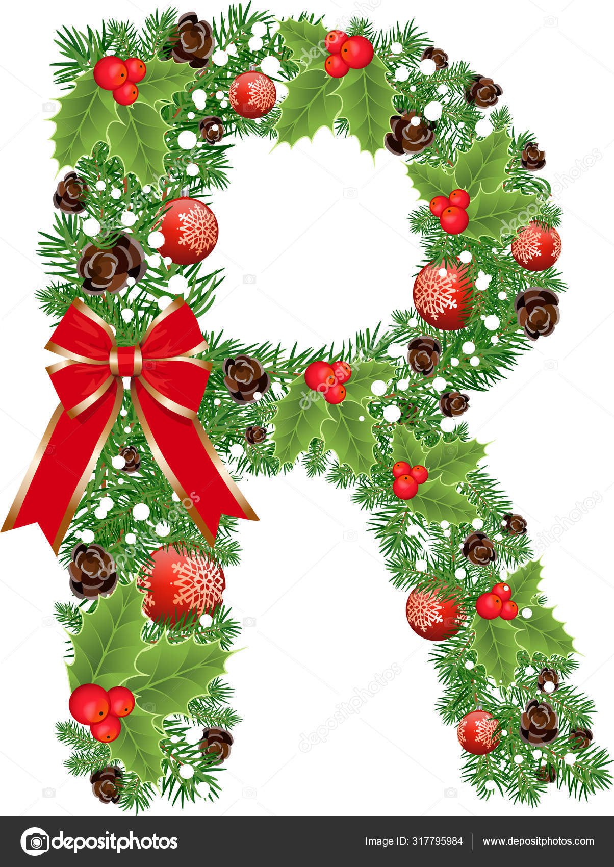 Decorative Letter R Clip Art