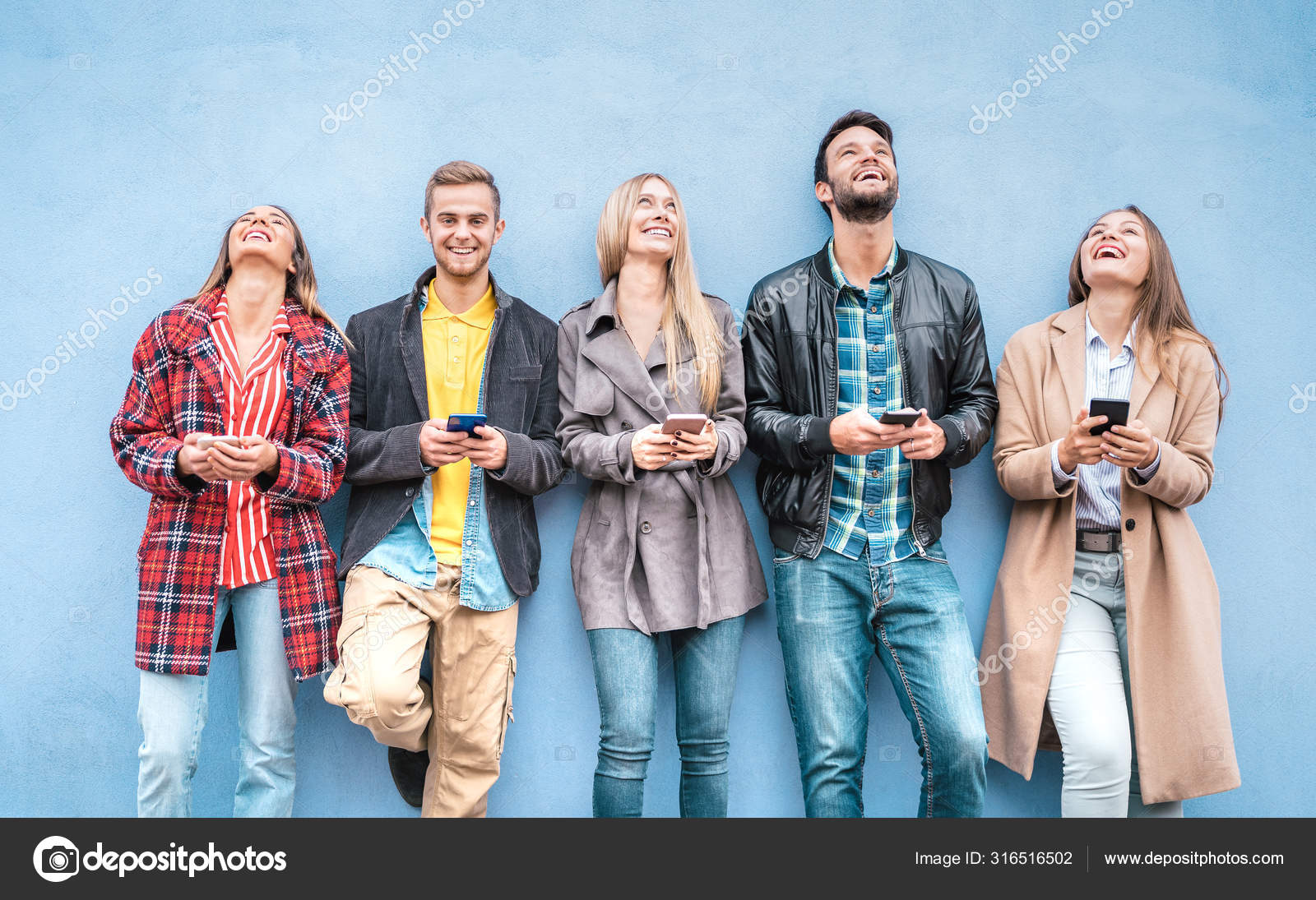 People Connected By Phones