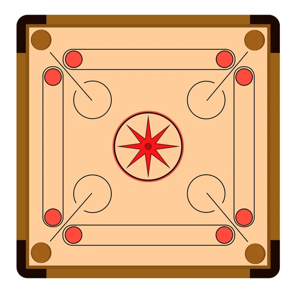 Carrom Board Game Illustration Vector White Background Stock Vector ...