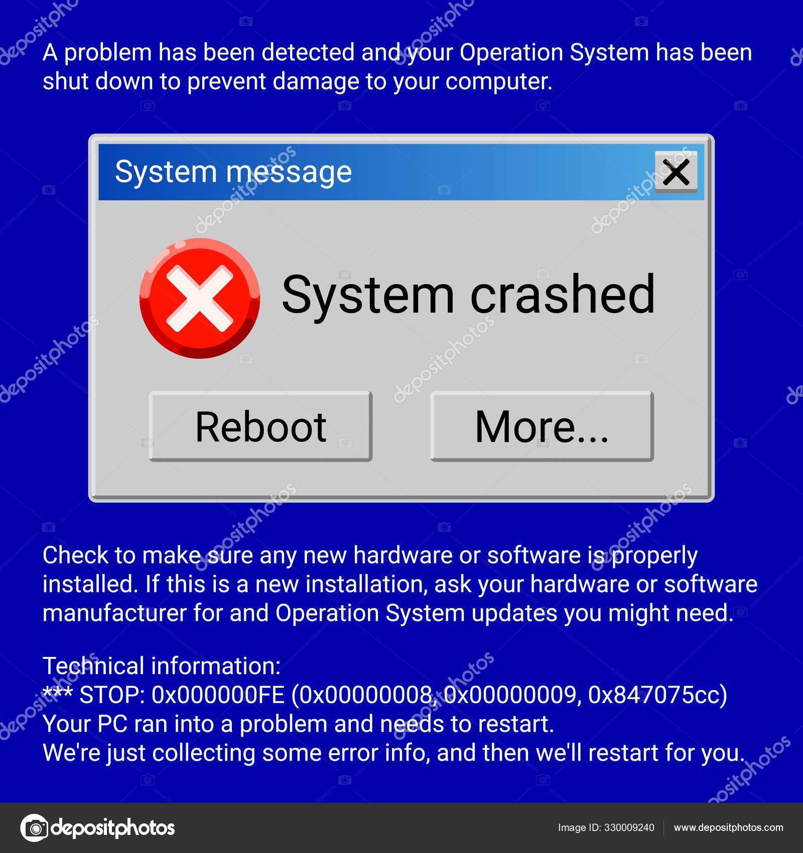 Mensaje De Error De Computadora
