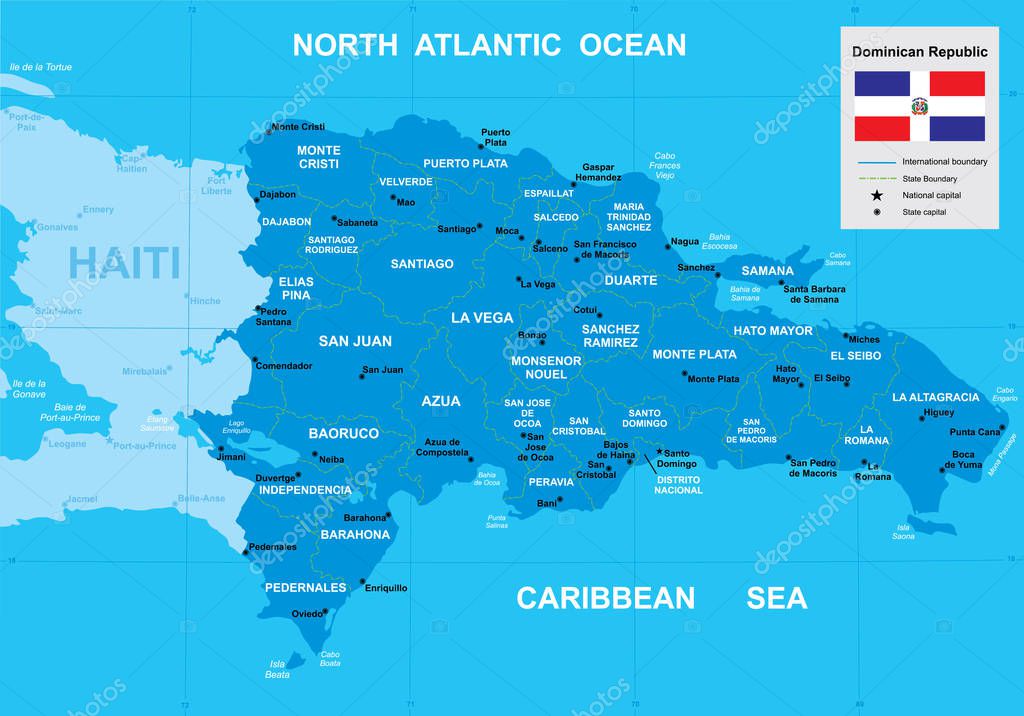 mapa de Rep blica Dominicana vector ilustraci n 2024