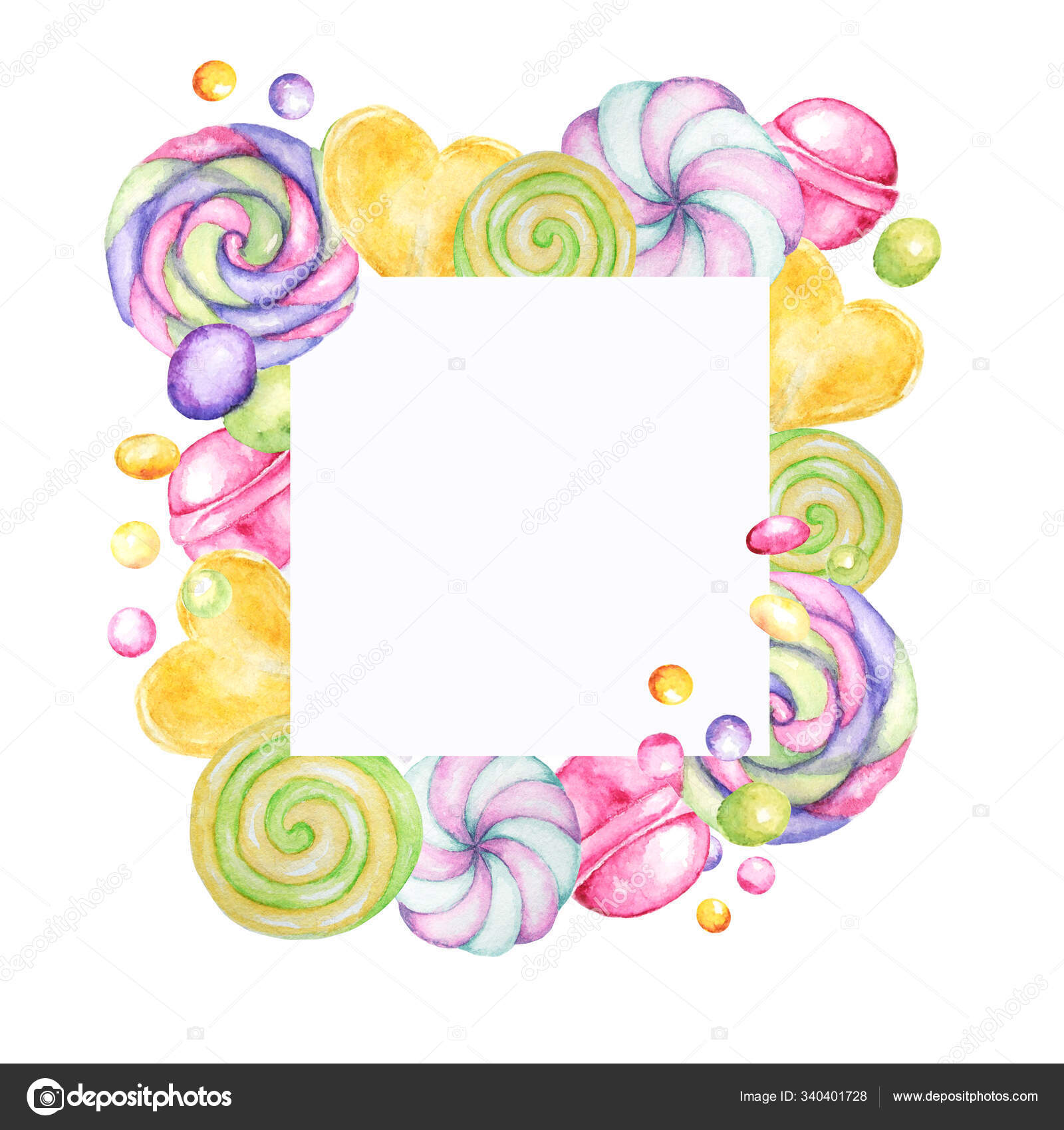 Colorful Candy Borders And Frames