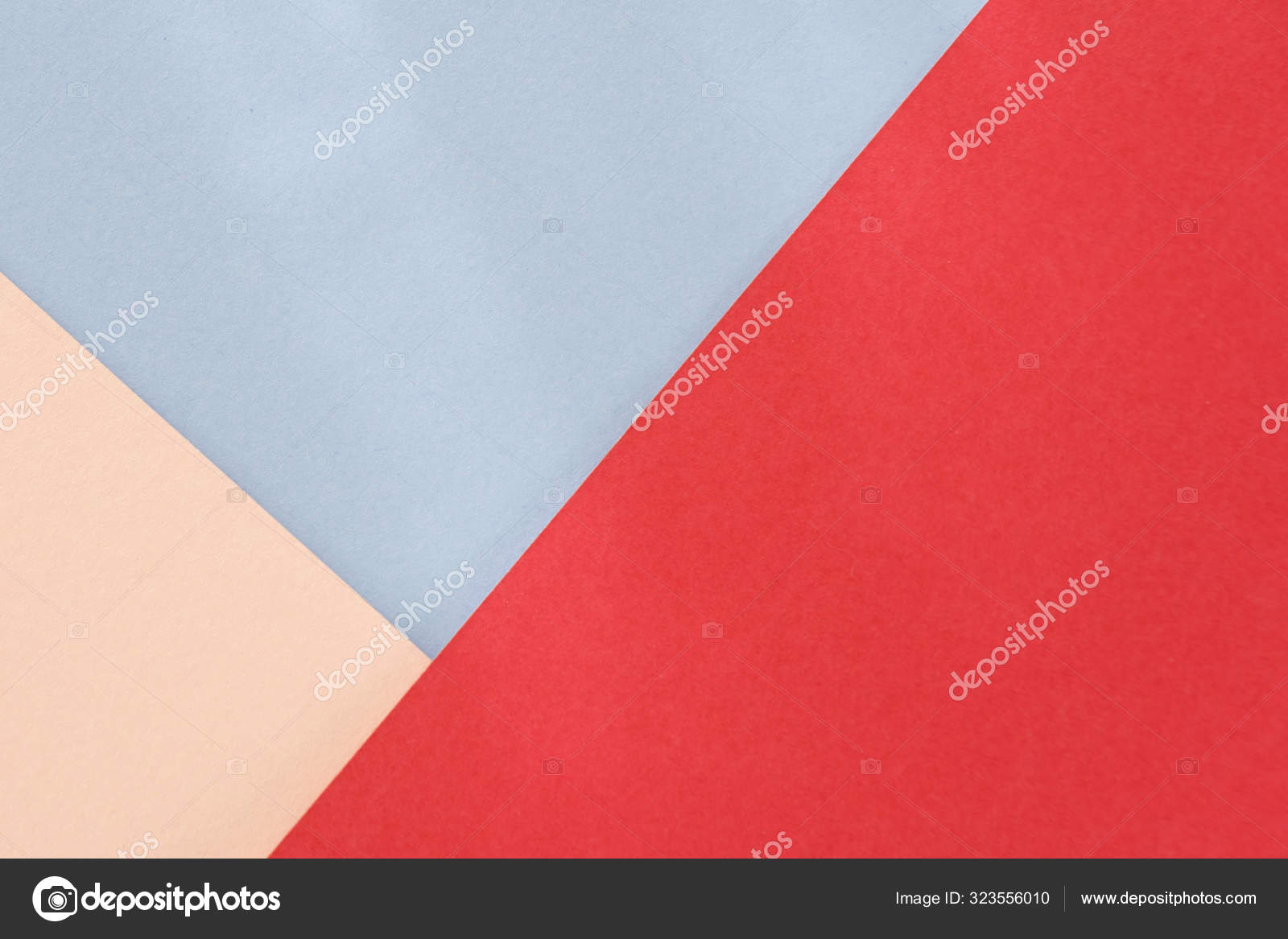 Red blue beige paper background. Geometric figures, shapes. Abstract ...