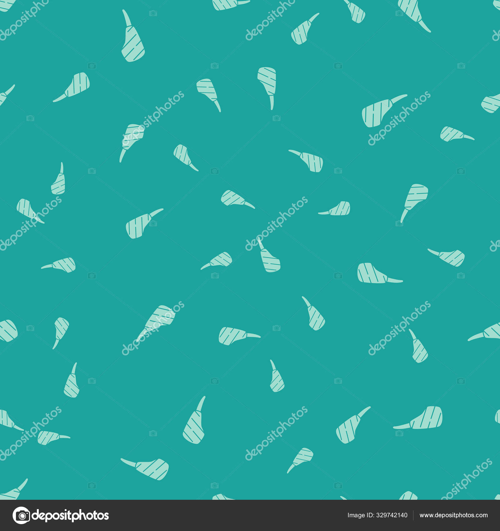 Green Rib eye steak icon isolated seamless pattern on green background ...