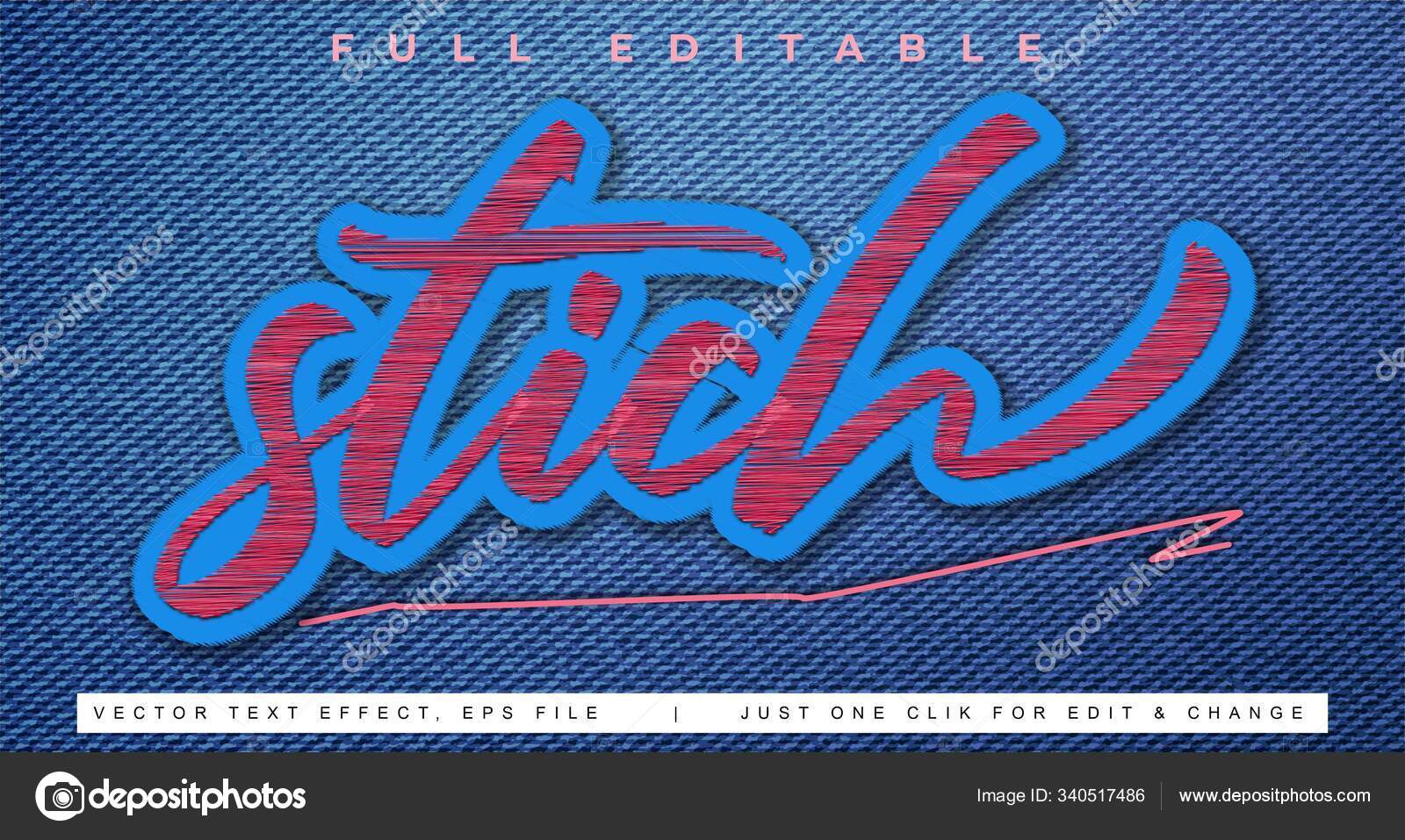 Text Effect Design Template Vector Editable Just One Click For