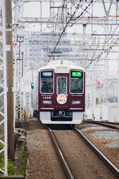 Hankyuu Train Arriving Oyamazaki Station Kyoto Japan November 2019 ...