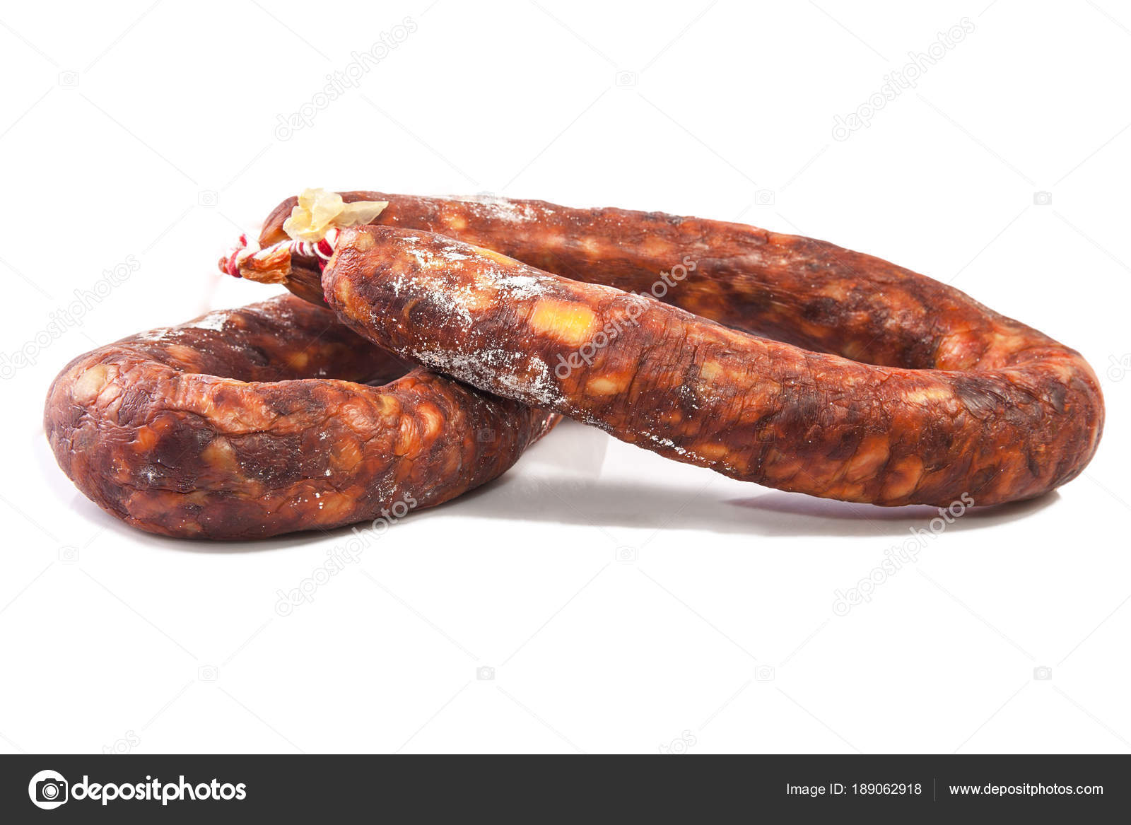 Iberian red spanish chorizos with their distinctive smokiness an ...