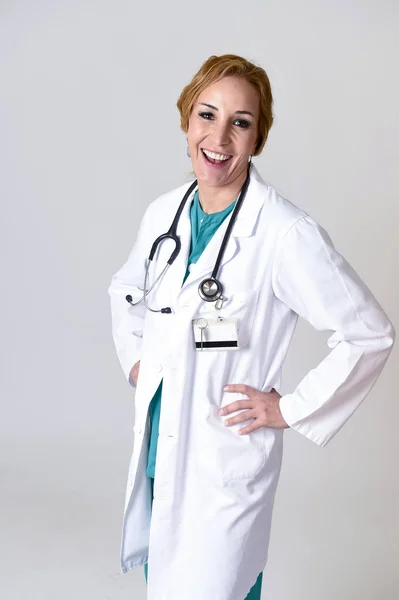 beautiful and happy woman md doctor or nurse posing smiling cheerful ...