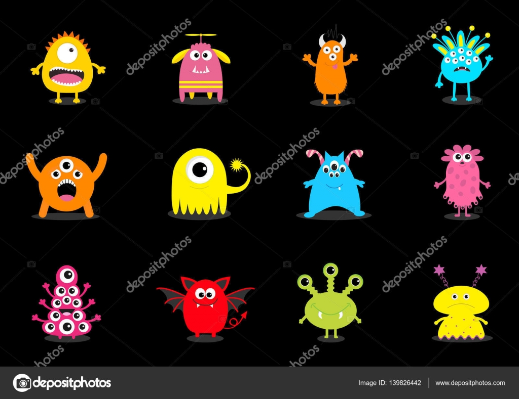 Big Monsters set Stock Vector Image by ©worldofvector #139826442