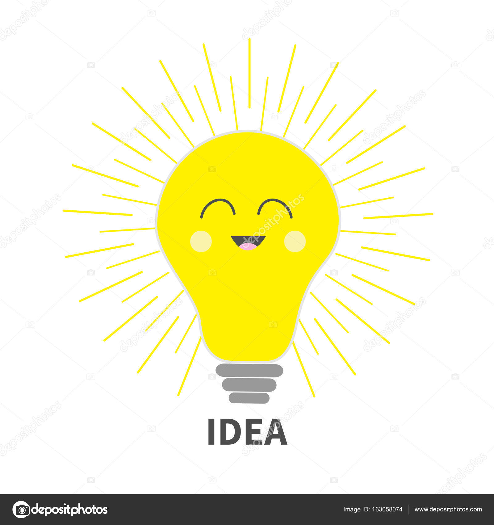 Light Bulb Smiley Face