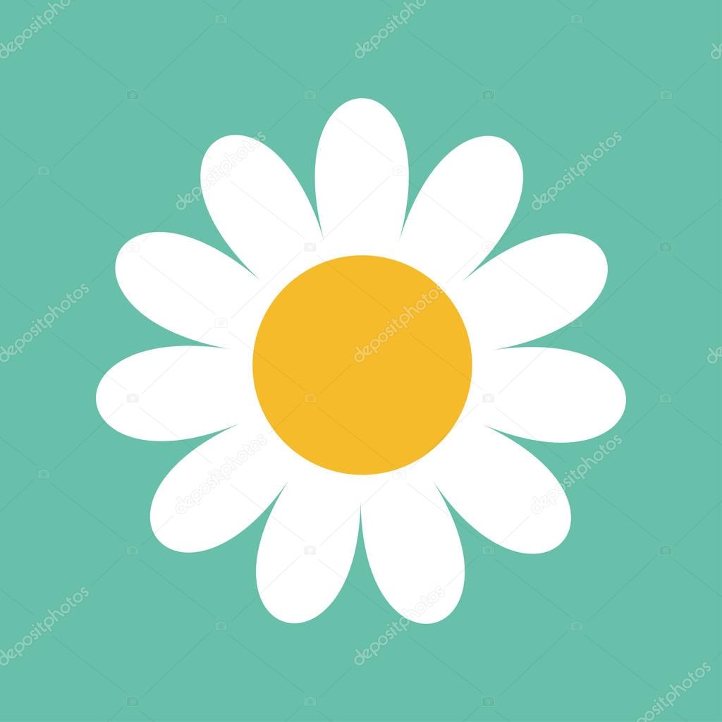 Beyaz papatya papatya. Stock Vector by ©worldofvector 164782880