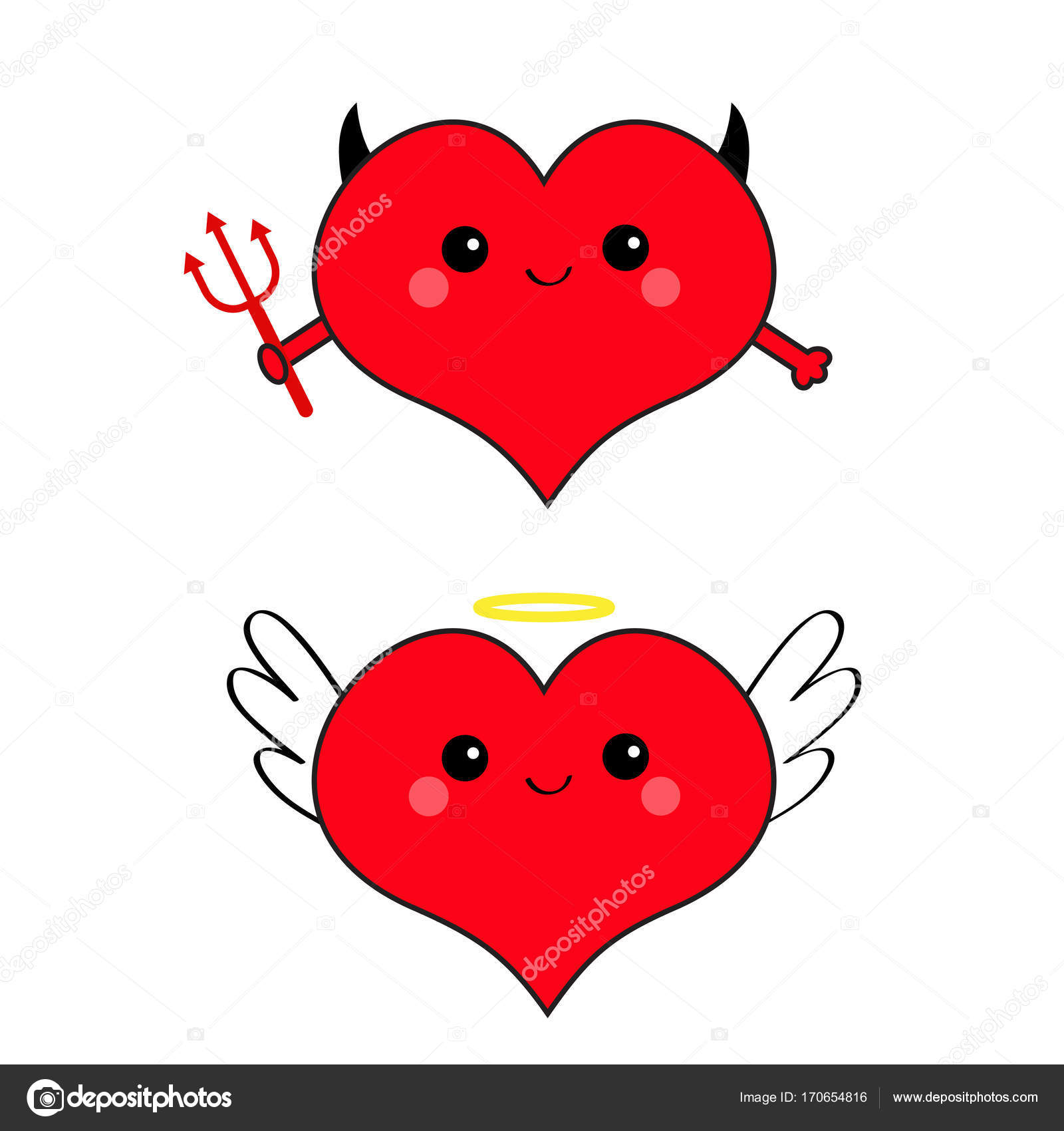 Plantilla de tarjeta con corazón rojo de dibujos animados Vector de ...