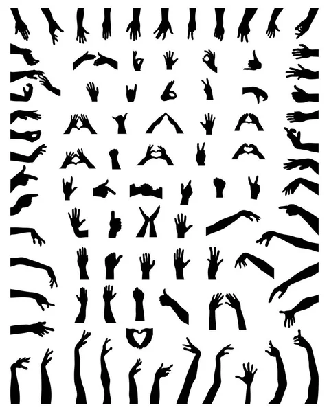 Female hand silhouette Vector Art Stock Images | Depositphotos