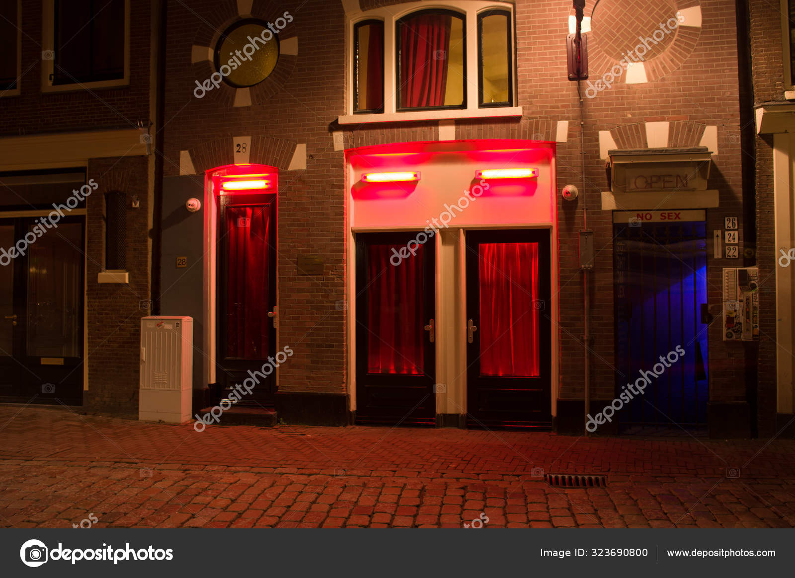 Windows in the red light district — Stock Editorial Photo © photosis ...