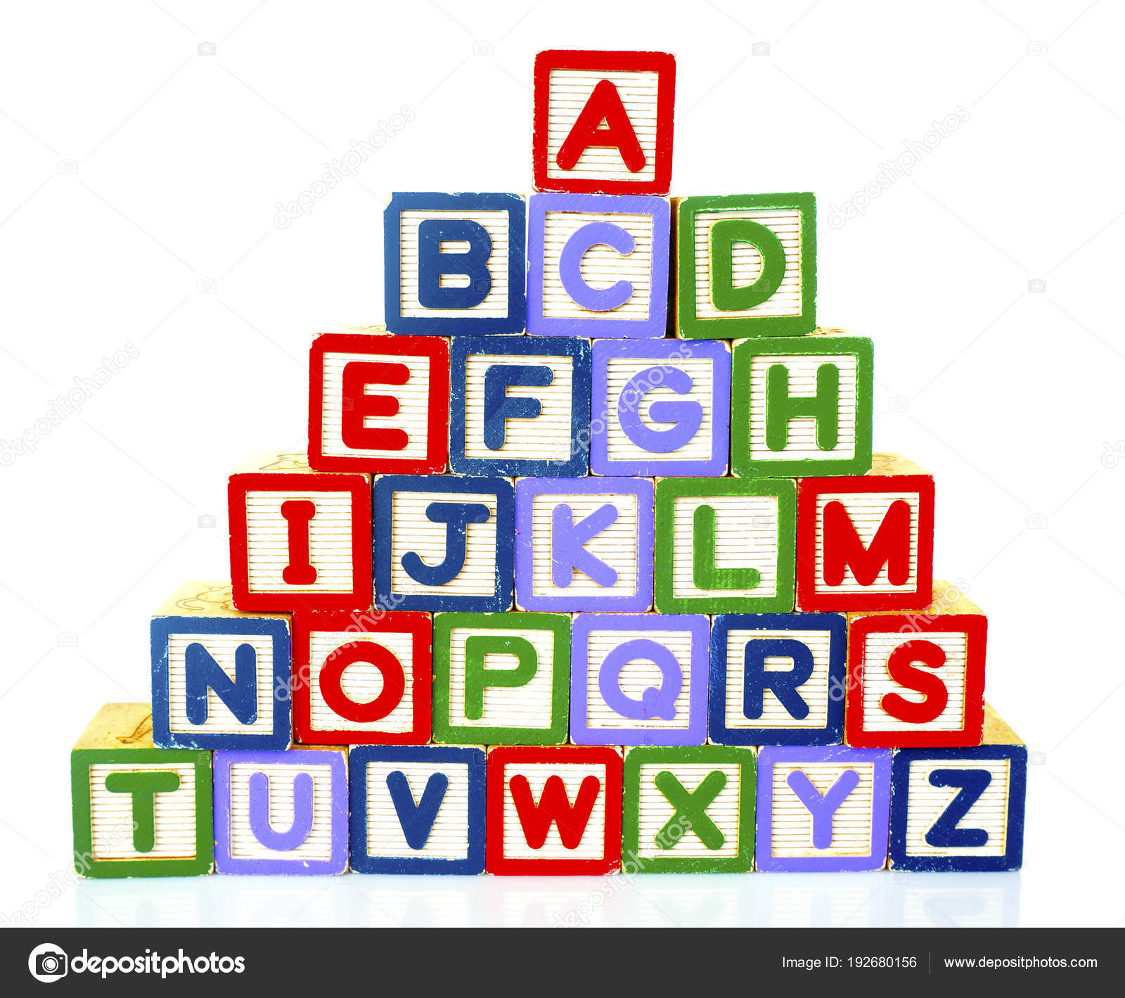 Wooden alphabet blocks isolated on white background Stock Photo by ...