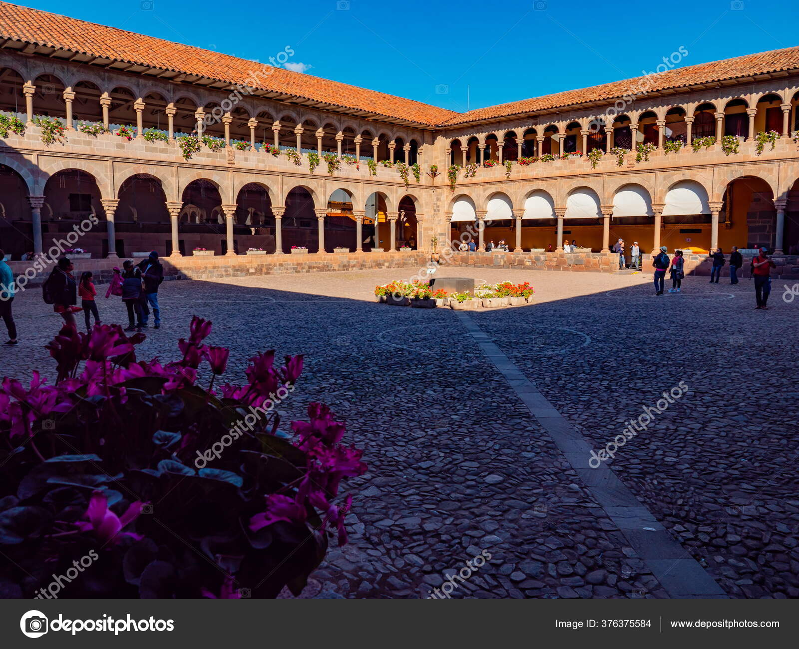 Inner Courtyard Cloister Convent Santo Domingo Also Know Koricancha ...
