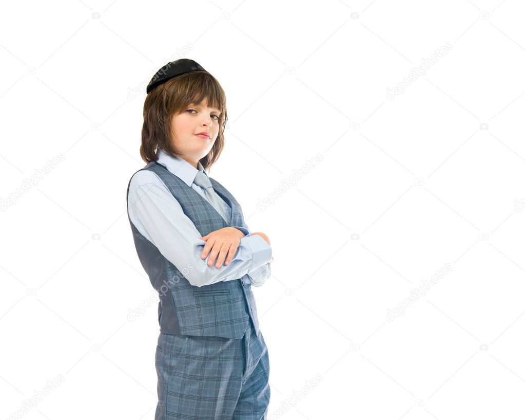 Smiling confident jewish boy — Stock Photo © Bruno135 #128256954