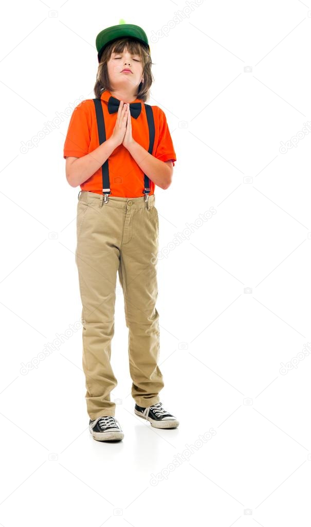 Clown teenage boy praying Stock Photo by ©Bruno135 128257800