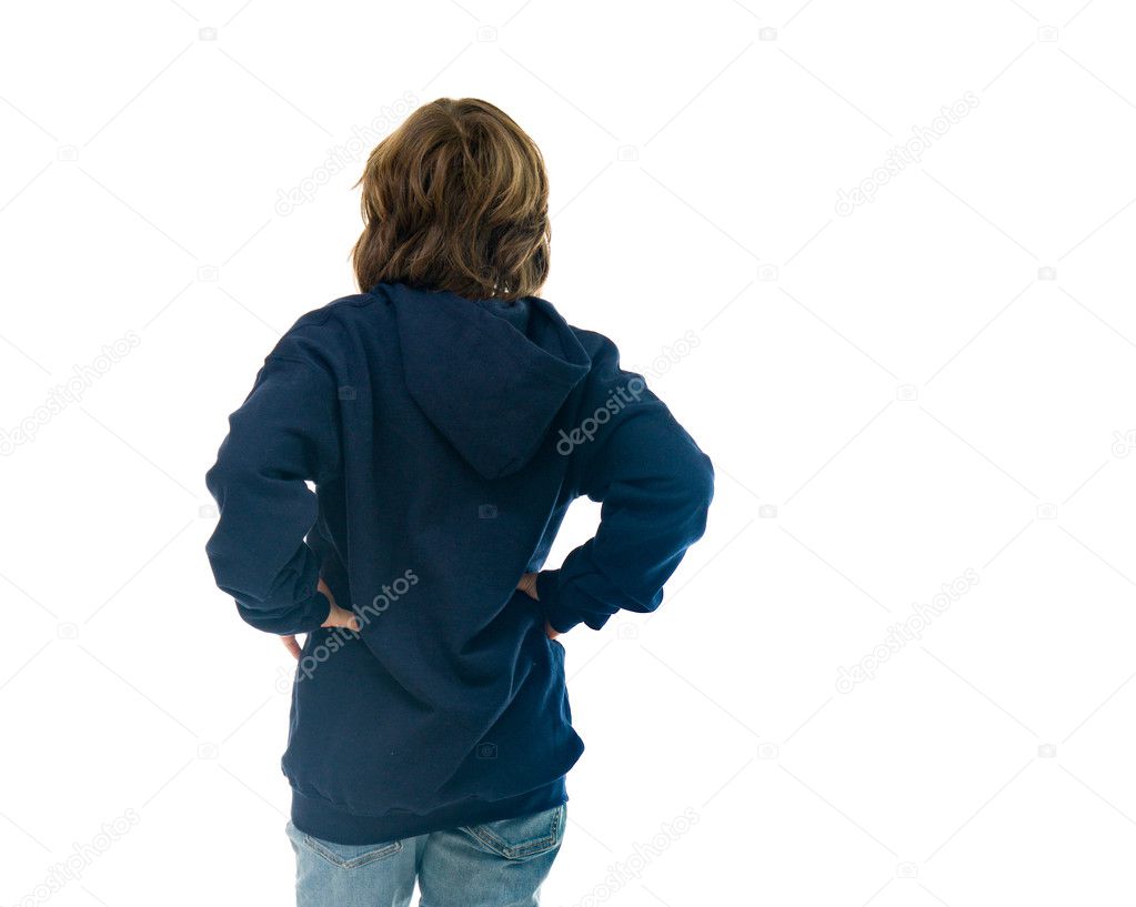 Teenage boy looking, back view Stock Photo by ©Bruno135 128258678